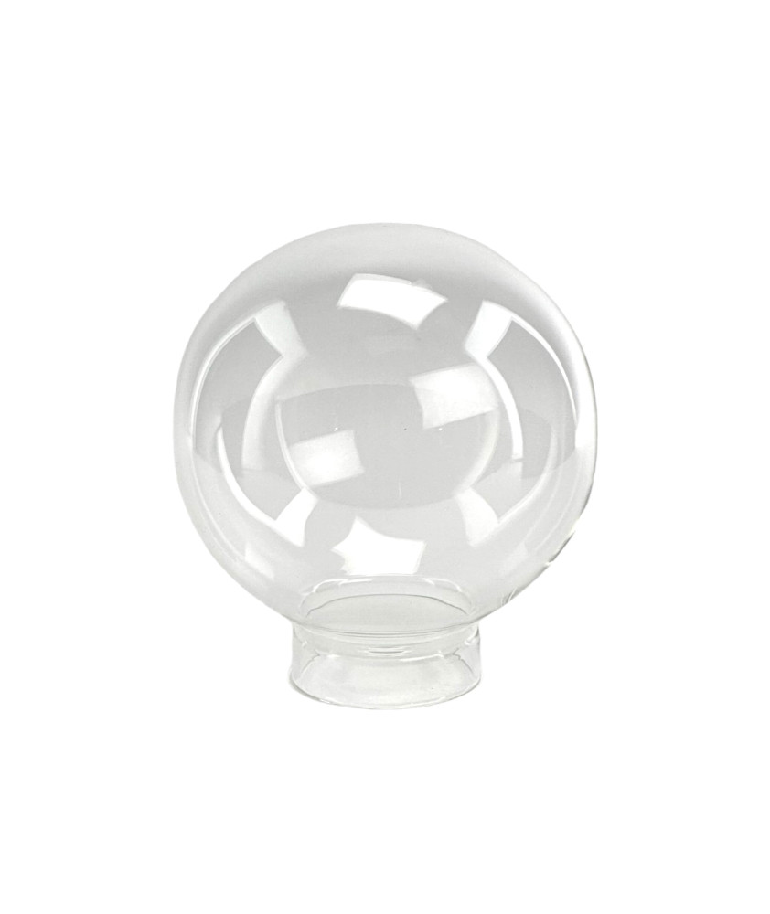 150mm Clear Glass Globe Light Shade With 70mm Fitter Neck